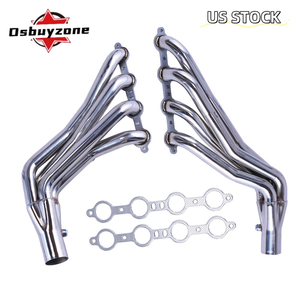 Stainless LS Swap Long Tube Headers Kit 1-7/8" for Chevy GMC C10 LS1 ...