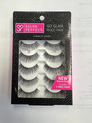 Salon Perfect Go Glam Multi Pack Eyelashes, 105 Black, 5 Pairs | eBay