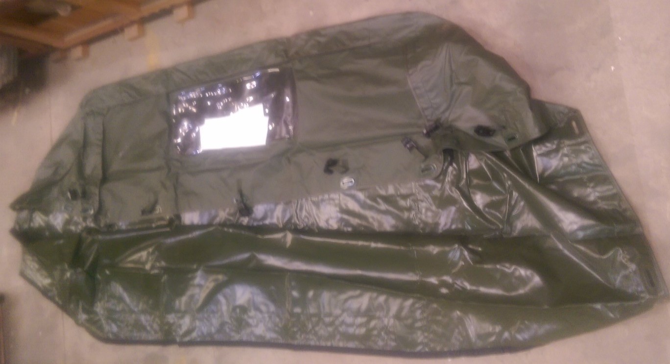 HMMWV Humvee, 4 MAN M998 Green Rear CARGO Extension Cover KIT 5581437 ...