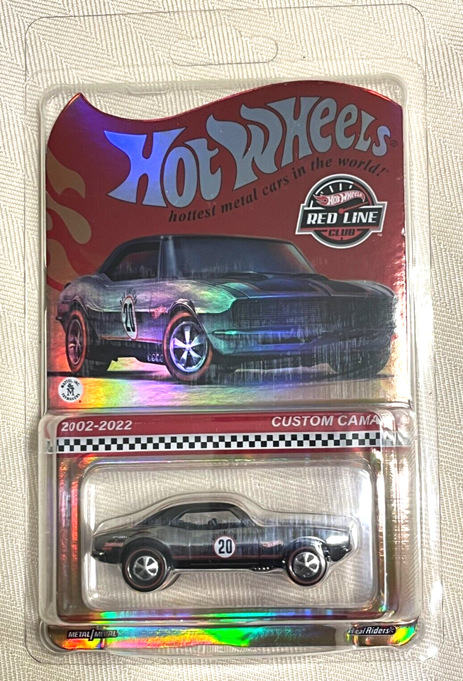 HOT WHEELS RED LINE CLUB RLC CUSTOM CAMARO "RARE CHASE HOLOGRAPHIC FOIL ...