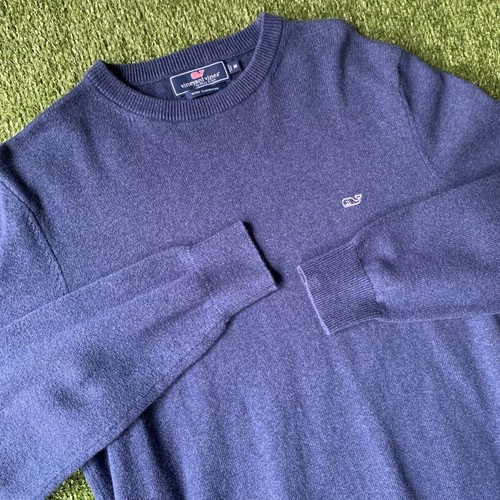 Vineyard Vines Sweater Men's Medium Blue Cashmere Blend Long Sleeve ...