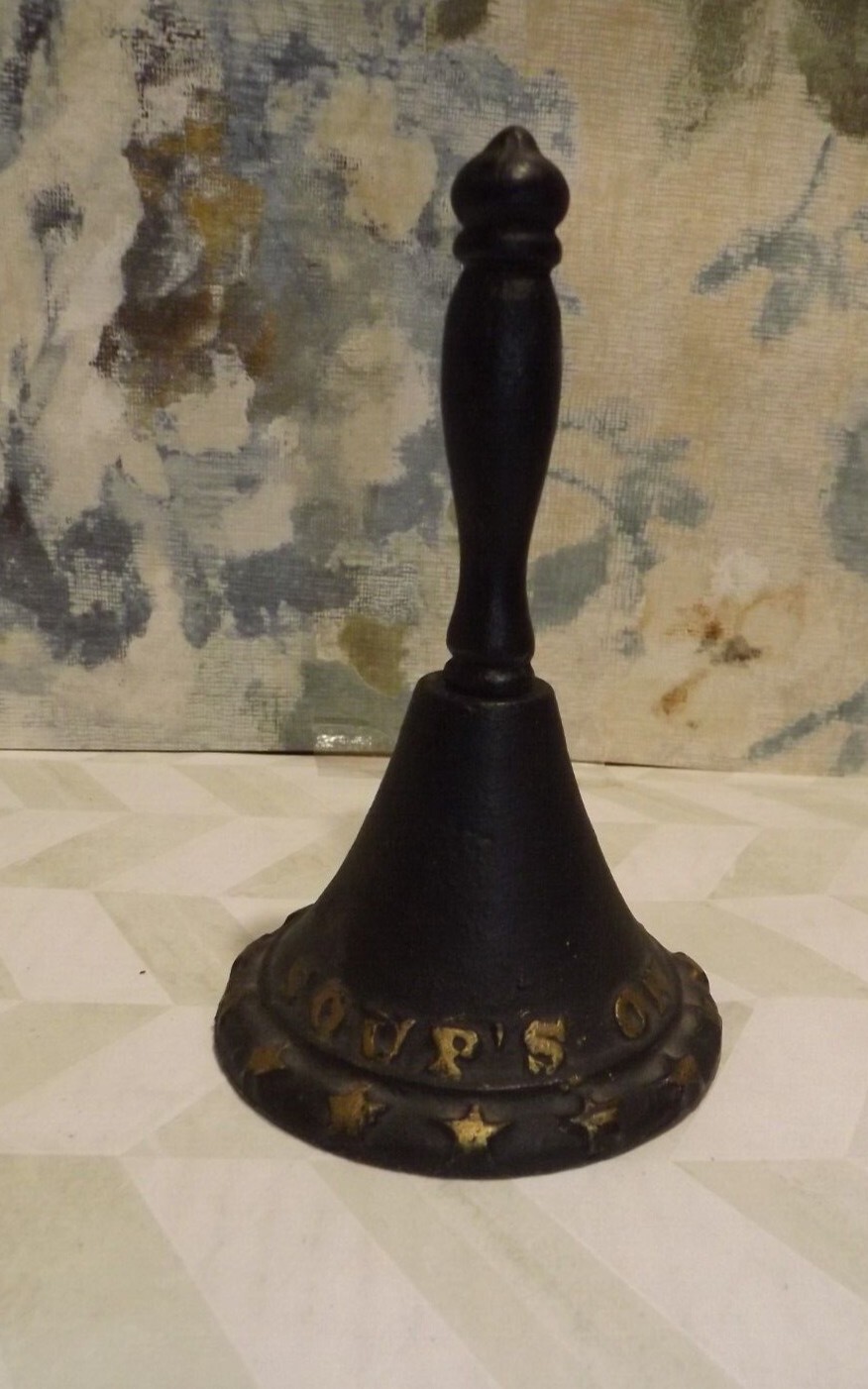Vintage “Soups On" Bell Farmhouse Cast Iron Hand Bell | eBay
