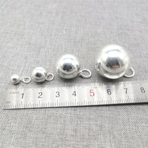 925 Sterling Silver Round Bead Ball Charms 6mm - 24mm for Bracelet ...