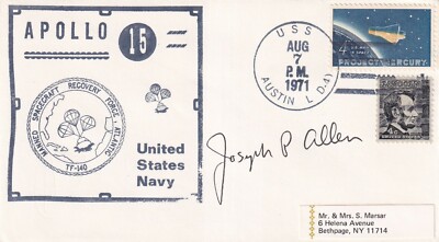 NASA Astronaut Joseph P Allen autograph signed on Apollo 15 Recovery ...