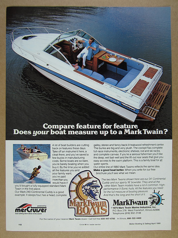 1985 19 Foot Mark Twain Boat