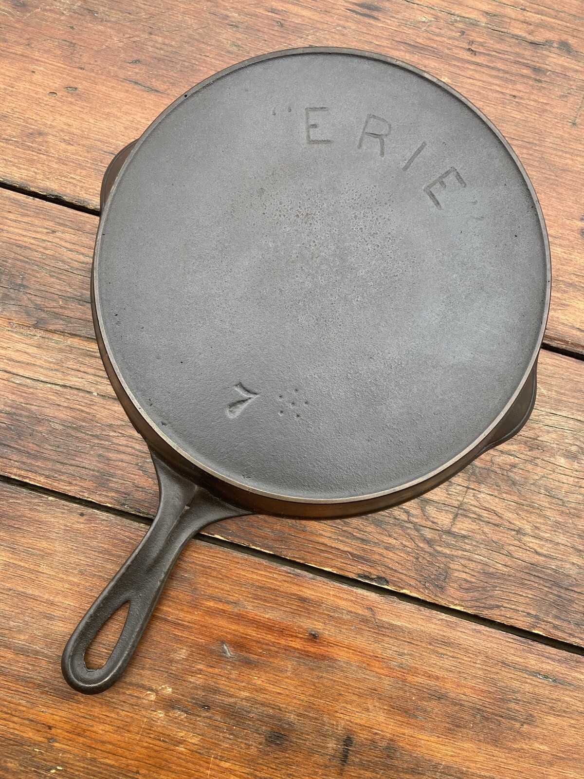 Pre Griswold Erie #7 Cast Iron Skillet with 6 Dot Maker’s Mark | eBay