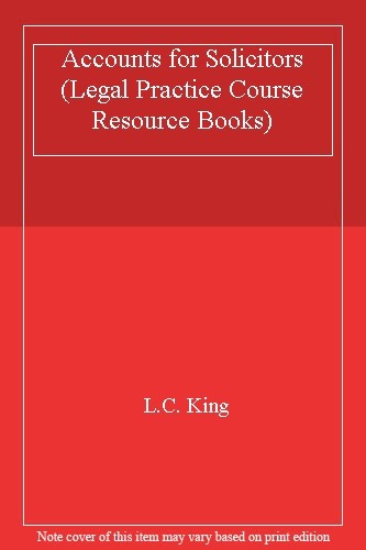 Accounts for Solicitors (Legal Practice Course Resource Books) | eBay ...