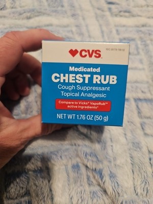 Medicated Chest Rub Cough Suppressant Topical Analgesic by CVS 08/2028 ...