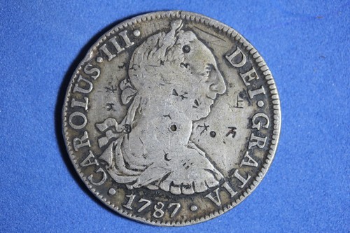 1787 1 Reale Mo FM Carolus III Mexico Spanish Colonial Silver #K55817 ...