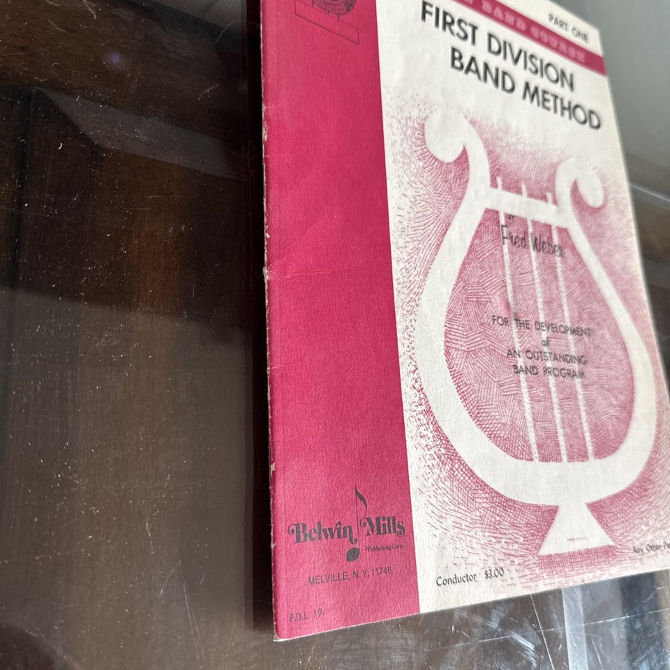 First Division Band Method Drums Part One Music Instruction 1968 Fred ...