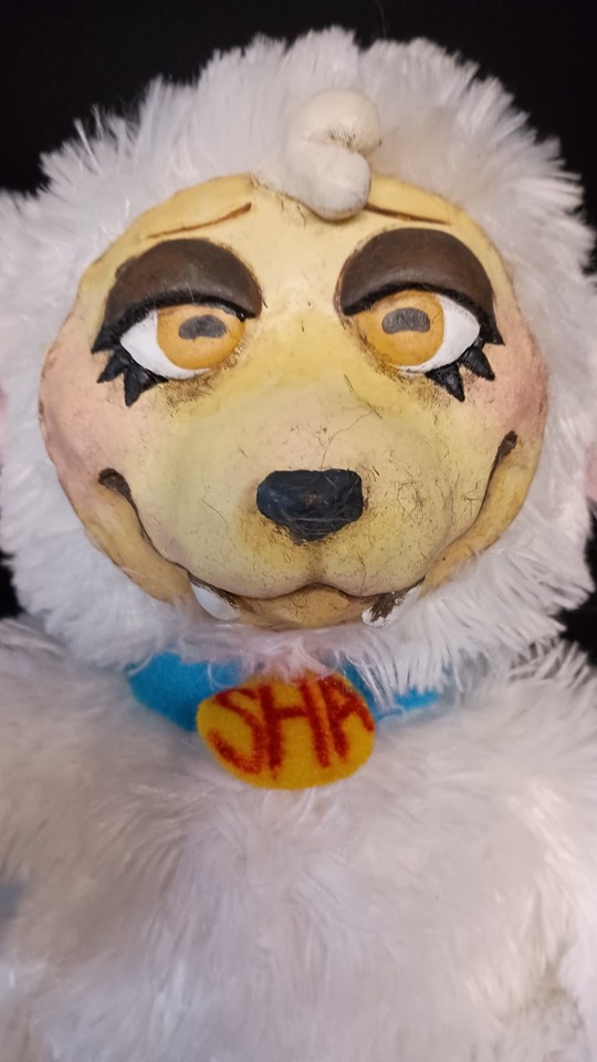Scary Plush Sheep Lamb Hard Face Stuffed Toy Halloween 11" OOAK Artist ...