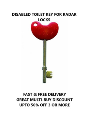 Disabled Toilet Key for Radar lock Radar key in Red | eBay UK