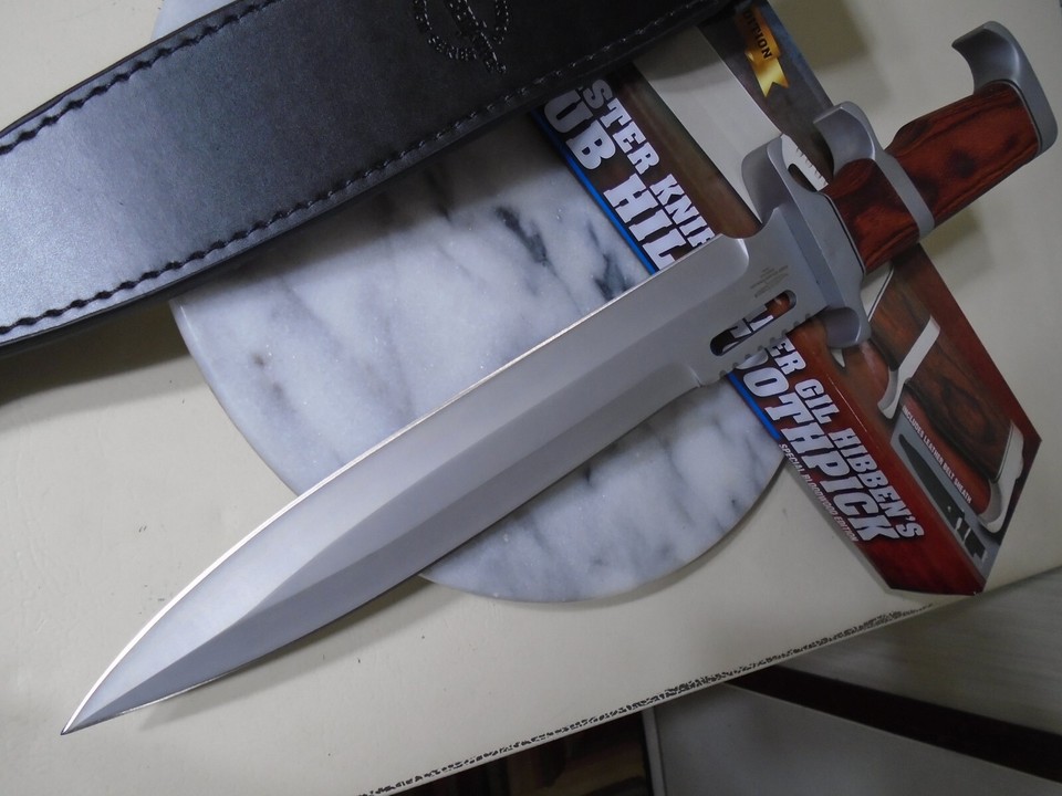 Gil Hibben Subhilt Toothpick Bowie Knife 5Cr15MoV Fixed Blade Bloodwood ...