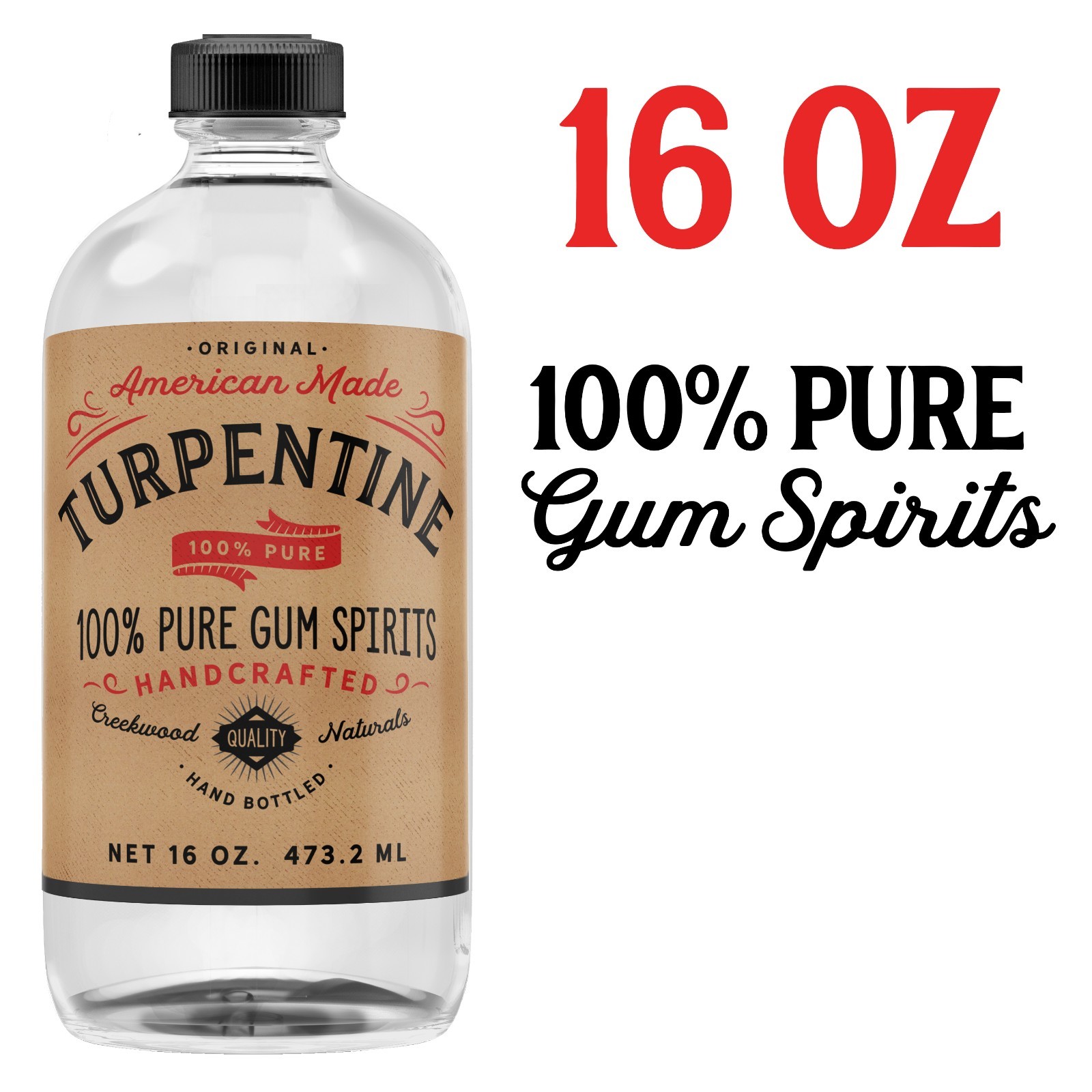 100% Pure Gum Spirits Turpentine MADE IN USA Pine Tree Turps QUICK SHIP ...