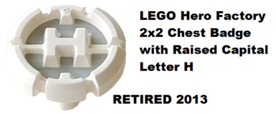 LEGO Hero Factory Chest Badge with Raised Capital Letter H 2x2 Limited ...