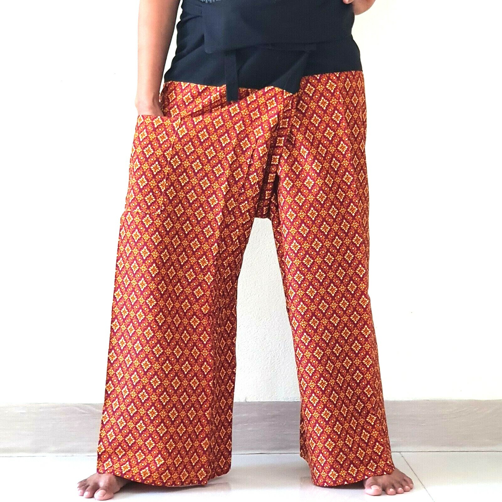 New Fisherman pants Made from sarongs of Thailand Thai Pattern Yoka ...