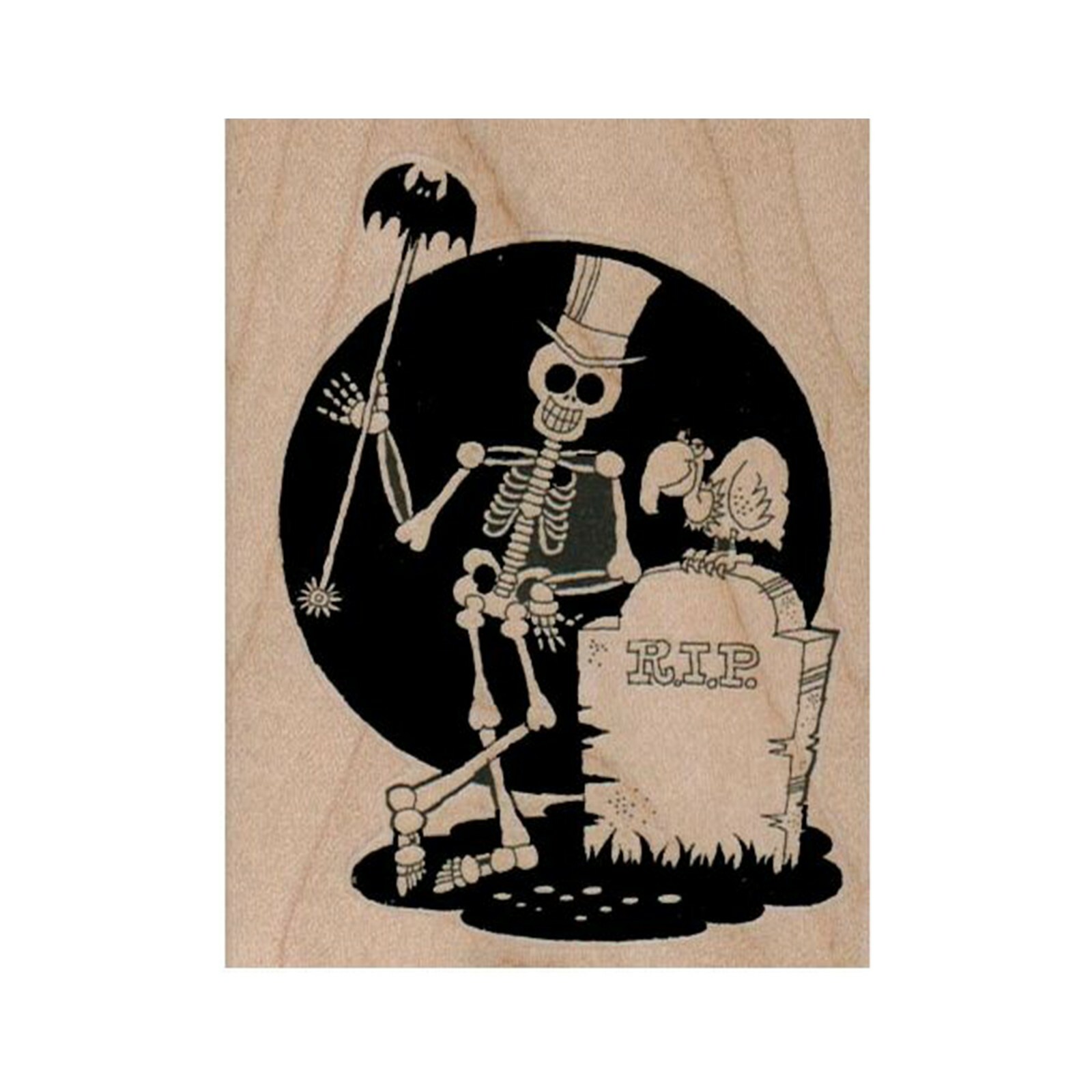 NEW Skeleton RIP RUBBER STAMP, Halloween Stamp, Skeleton Stamp ...
