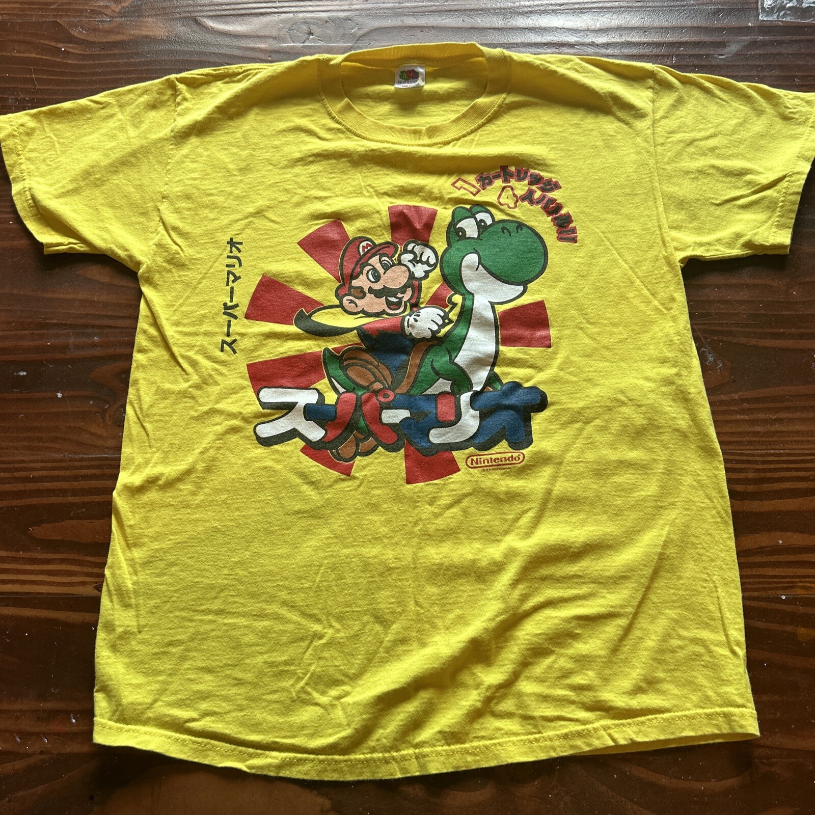 Rare Vintage NINTENDO Mario Yoshi Japanese 2009 T Shi… - Gem