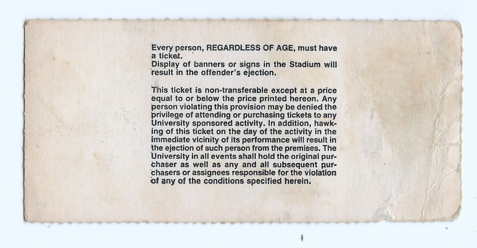 1985 Ohio State University vs. Iowa, football ticket stub; 11/2/1980 | eBay