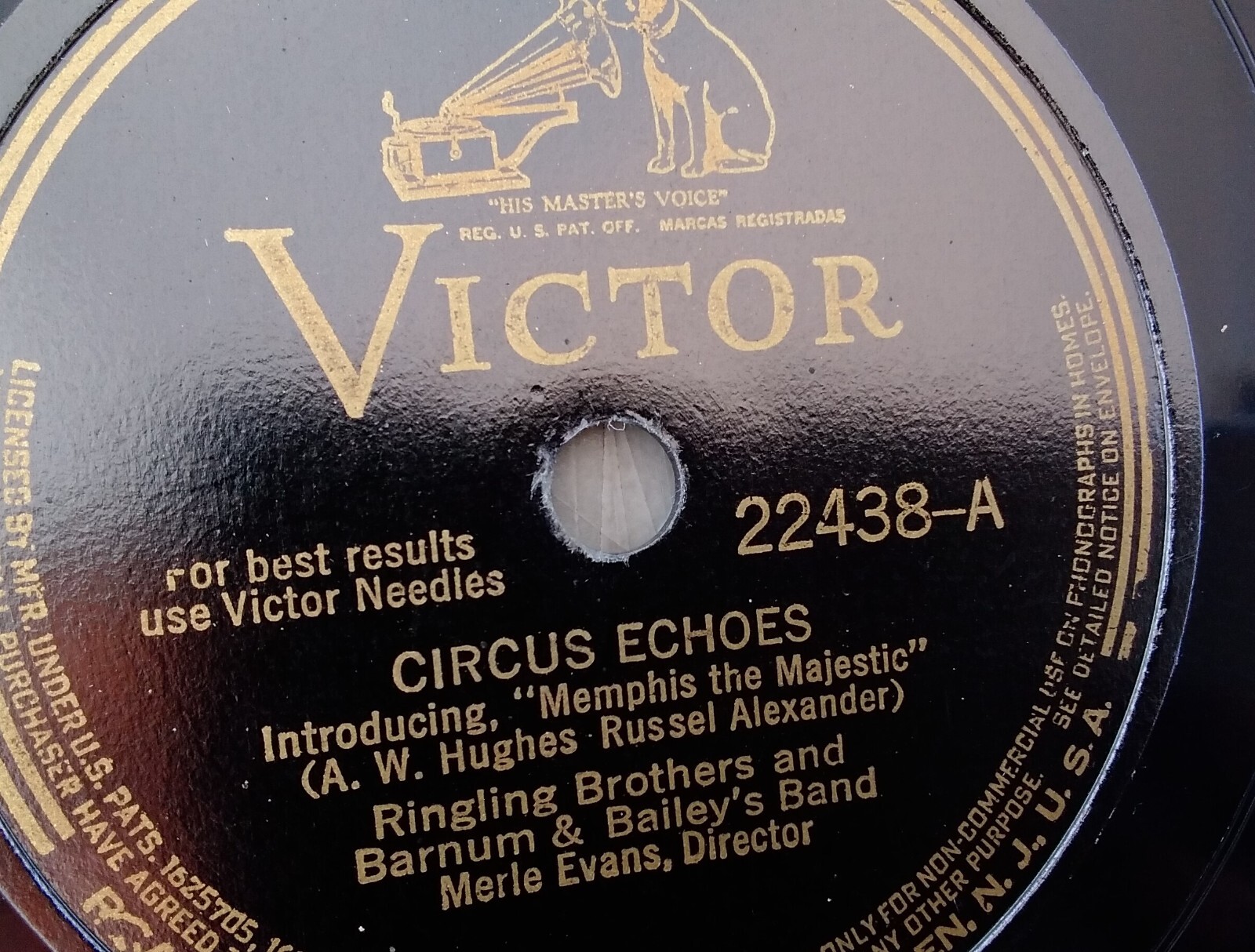 Ringling Brothers Barnum & Bailey's Band 78rpm Single 10-inch Victor ...