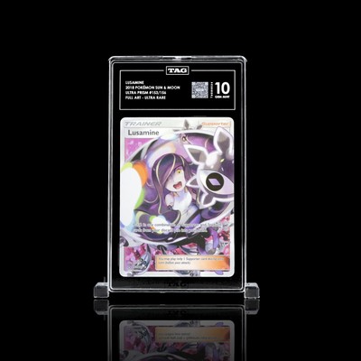 TAG 10 GEM MINT Lusamine Full Art 153/156 Sun & Moon Ultra Prism ...