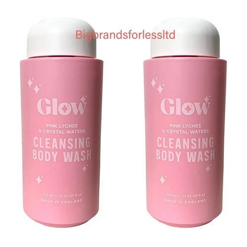 Glow PINK LYCHEE & CRYSTAL WATERS Body Wash 750 Ml -2 Pack RRP £30 ...