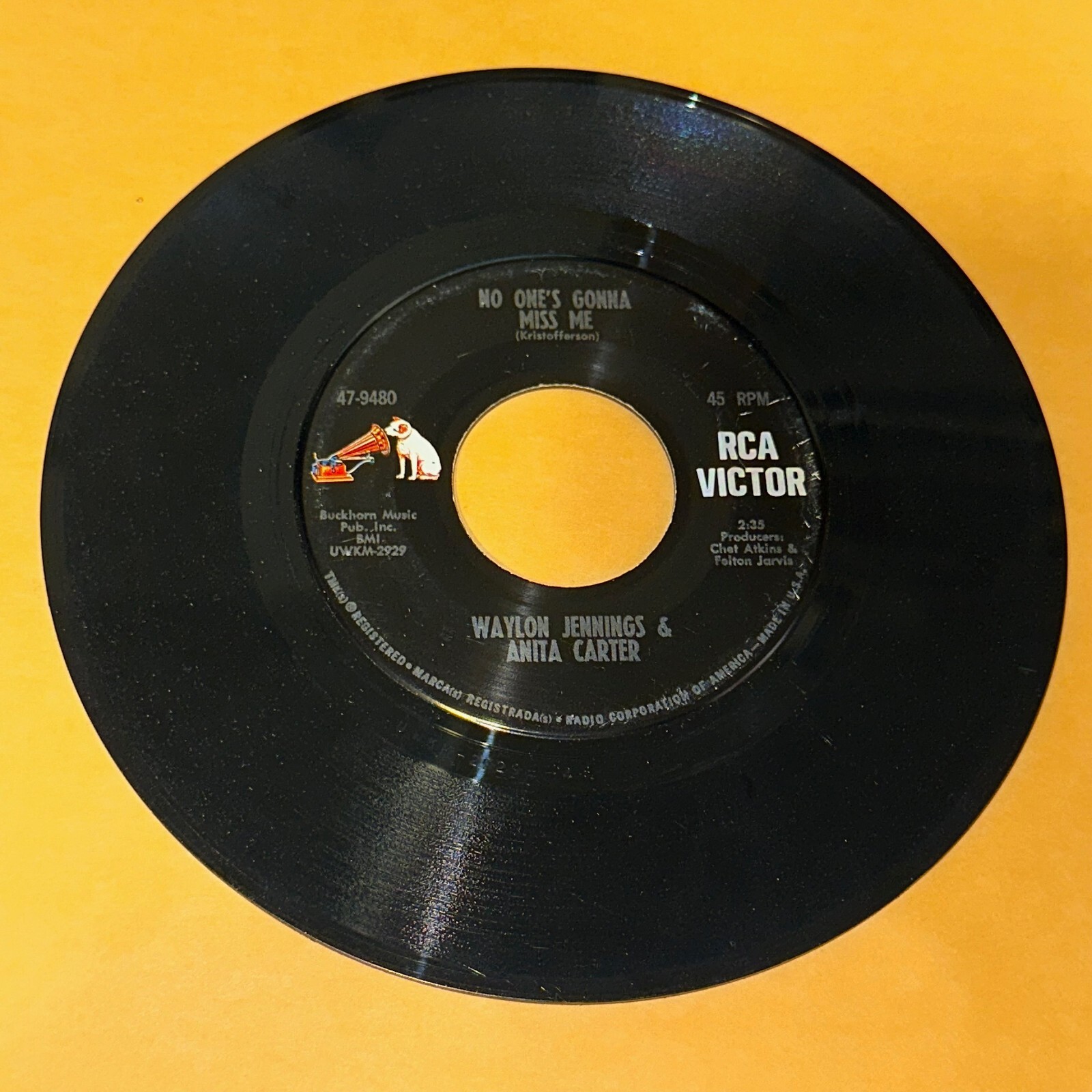 Waylon Jennings Anita Carter I Got You No One's Gonna Miss Me 45 rpm ...