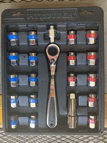 Habor Freight: 3/8 Pass Through Socket Set : SAE, METRIC, 67974 | eBay