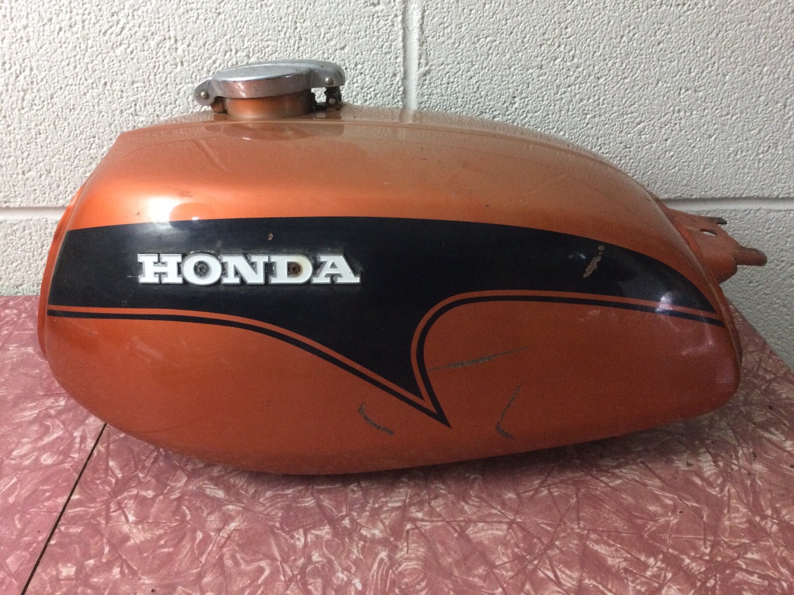 1971 honda cl350 GAS TANK scrambler fuel candy topaz orange cl 350 ...