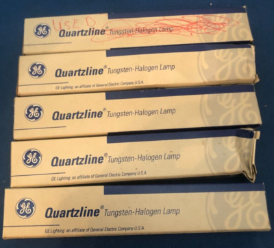 Lot of 5 GE Quartzline Tungsten Halogen Lamp Bulb 23731 Q500 T3/CL 500W 120V | eBay