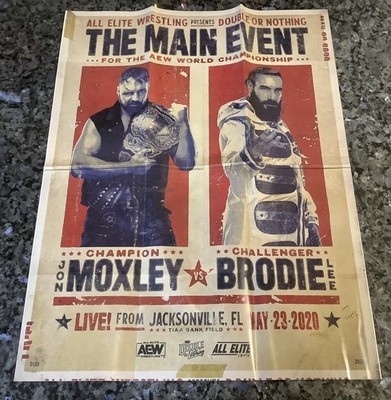 AEW Brodie Lee Vs Moxley Double Or Nothing Poster All Elite Crate ...