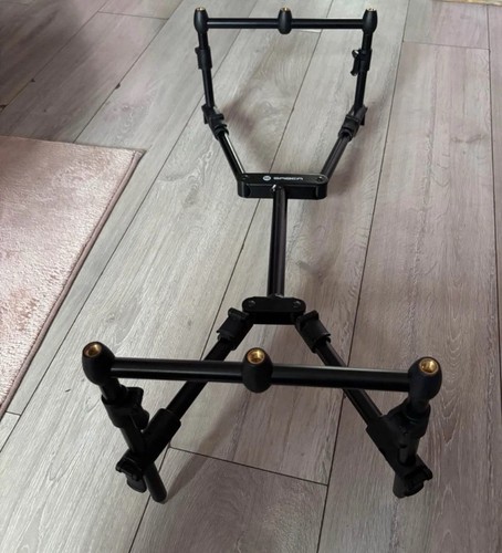 Carp Rod POD Stand 3 Rods Solid Square Setup, Adjustable, Matt Black ...