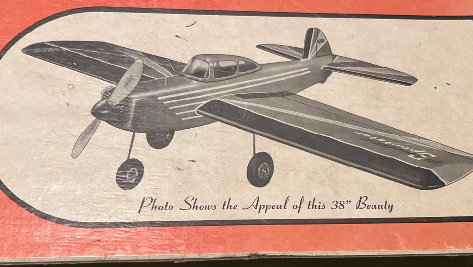 VIntage Sterling Ringmaster Sportster C/L (or R/C) Model Airplane Kit S ...