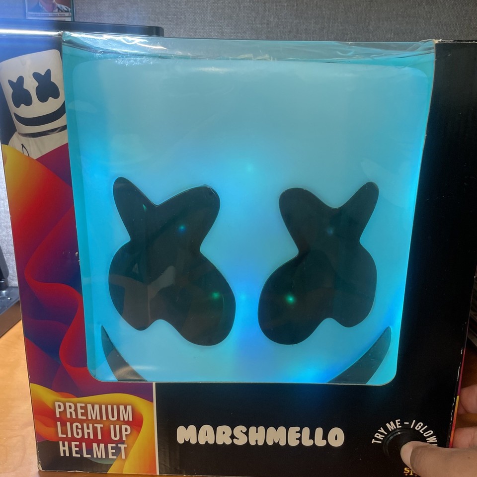 2023 DJ MARSHMELLO PREMIUM LIGHT UP LED HELMET EDM Rave WORKS (Missing ...