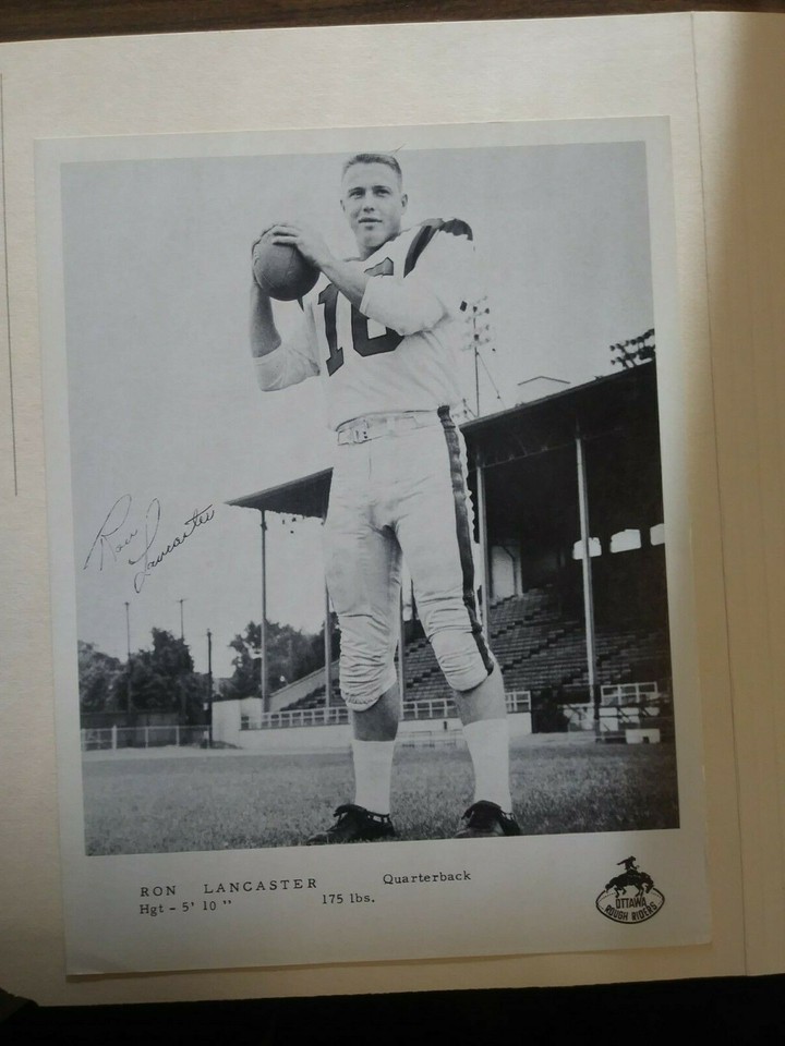 1961 ROOKIE PHOTO Ron Lancaster Ottawa-Saskatchewan-Wittenberg Reduced ...