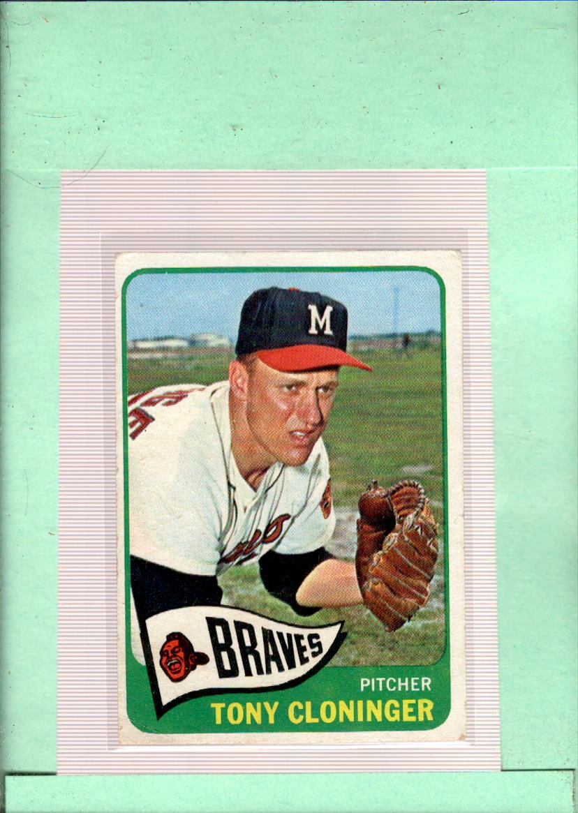 1965 Topps #520 Tony Cloninger VG/EX Very Good/Excellent Braves ID ...