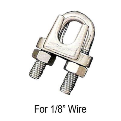 25 PCS 1/8 Inch M3 304 Stainless Steel Cable Clamps U Bolt Wire Rope ...
