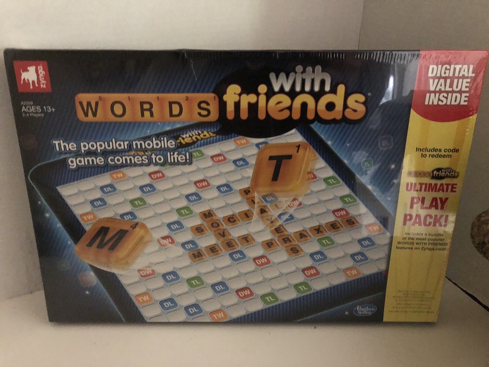 Words with Friends Board Game by Hasbro & Zynga NEW Sealed w/ Free ...