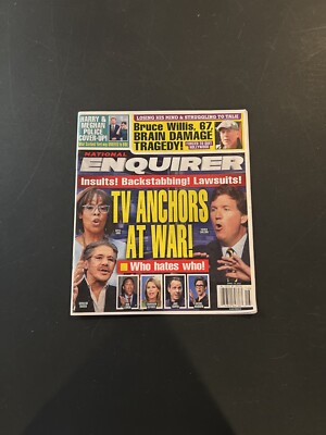 The National Enquirer Paper Magazine April 18 2022 TV Anchors At War | eBay