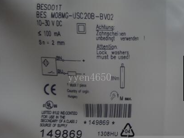 Original Inductive proximity switch BES M08MG-USC20B-BV02 sensor | eBay