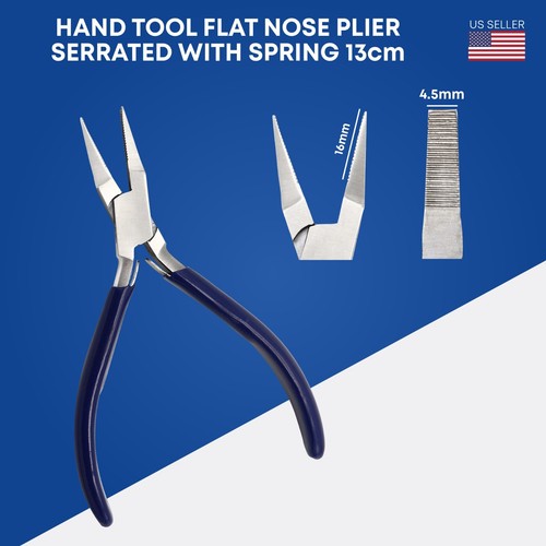 Flat Nose Plier Serrated with Spring 13cm | Jewelry Making Hand tool ...