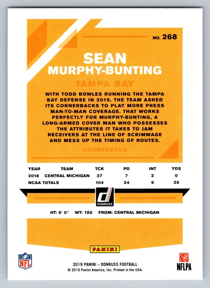 2019 Donruss #268 Sean Murphy-Bunting | eBay