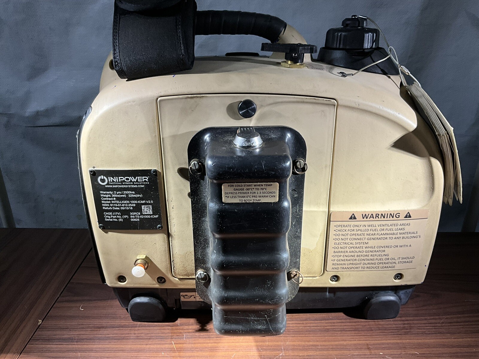 Ini Power IntelliGEN Flex-Fuel Generator IG1000-ICMF 49 Hours w/ Tool ...