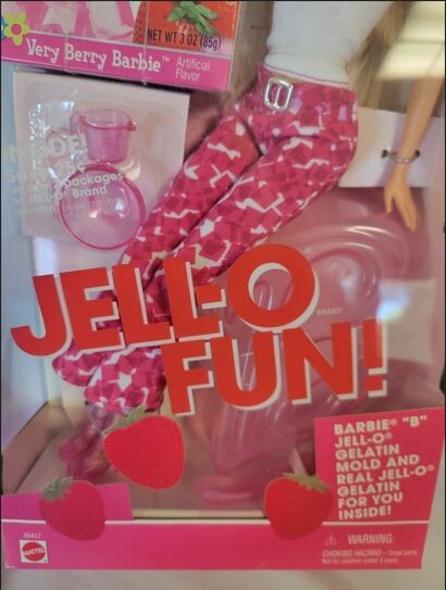 Jell-O Fun Barbie Doll 2001 Mattel #55417 WITH REAL JELLO & MOLD New In ...