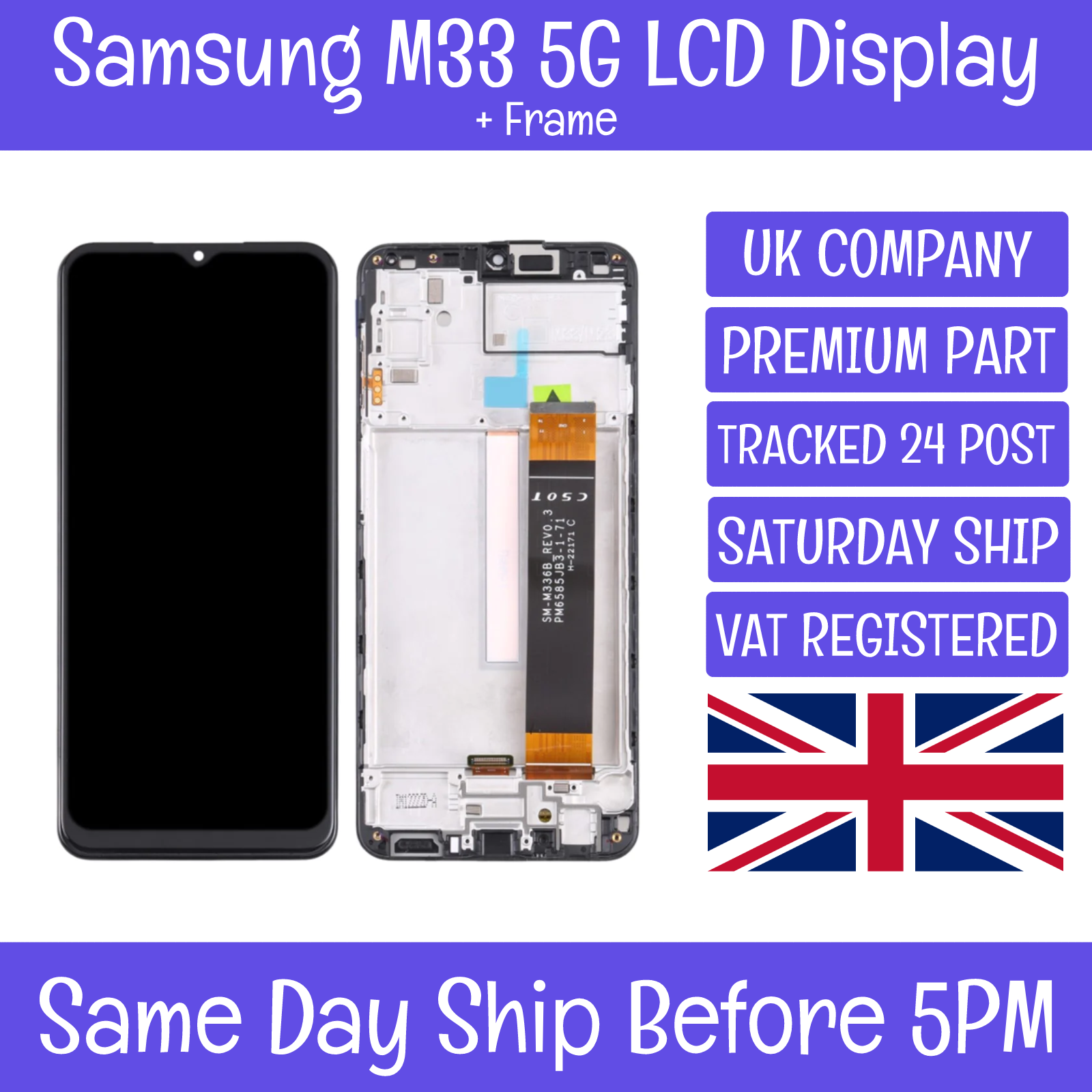 Samsung Galaxy M33 5G SM-M336B LCD Display Screen Touch Digitizer ...