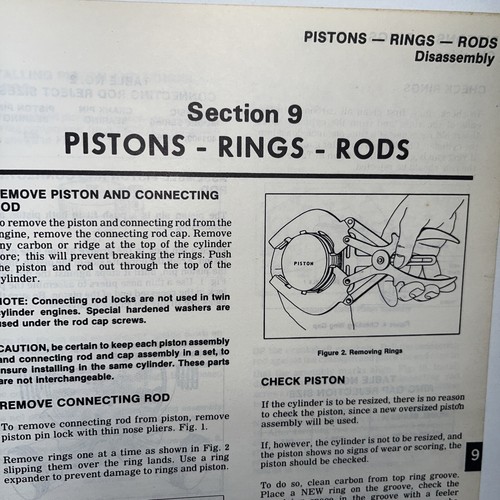 Briggs & Stratton Twin Cylinder Repair Instructions Section 9 Pistons ...