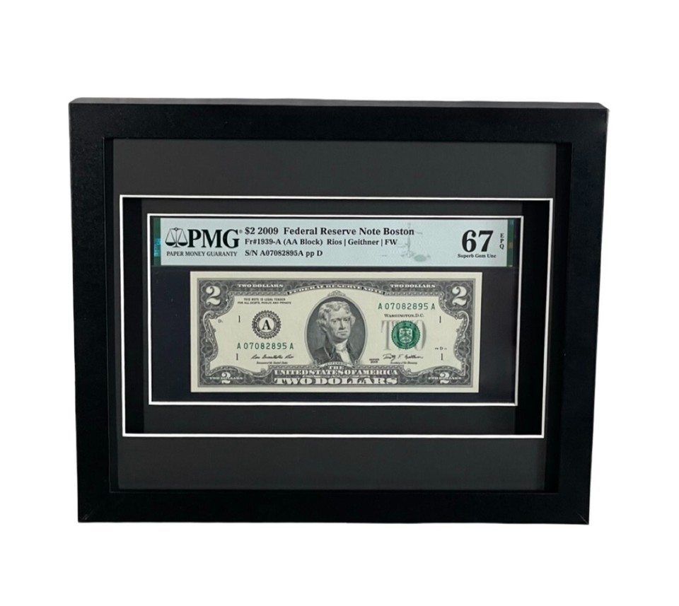 BLACK SHADOW BOX/FRAME FOR PMG GRADED CURRENCY WITH UV PROTECTION! | eBay