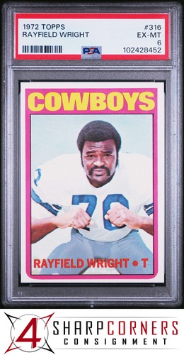 1972 TOPPS #316 RAYFIELD WRIGHT RC COWBOYS HOF PSA 6 | eBay