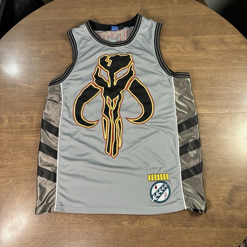Star Wars Boba Fett Basketball Jersey XL Mandalorian Embroidered ...