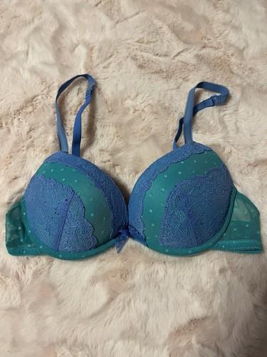 aerie 34B push-up bra blue with lace | eBay